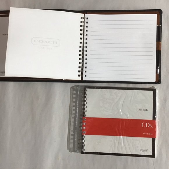 Coach | Accessories | Vintage Coach Leather Sketch Pad Journal And Cd ...